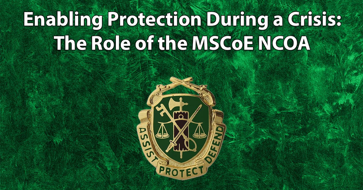 The Role of the MSCoE NCOA